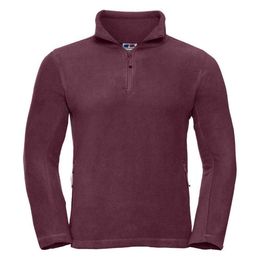 Russel Athletic Russell - Fleece-Oberteil mit kurzem Rei&szlig;verschluss f&uuml;r Herren - F&uuml;r Au&szlig;en (Burgunderrot)