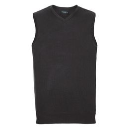 Russel Athletic Russell Collection Herren Strick-Pullunder mit V Ausschnitt (Schwarz)