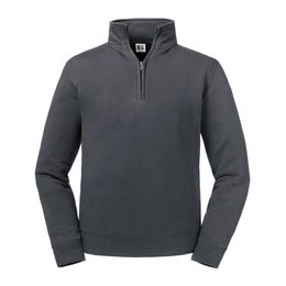 Russel Athletic Russell - "Authentic" Sweatshirt mit kurzem Rei&szlig;verschluss f&uuml;r Herren (Grau)