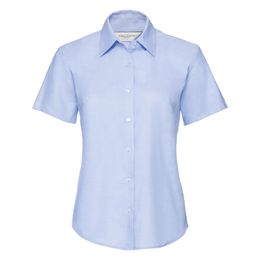 Russel Athletic Russell Collection Easy Care Oxford Bluse, Kurzarm (Oxford Blau)