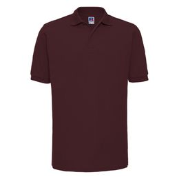 Russel Athletic Russell Herren Ripp Polo-Shirt, Kurzarm (Burgunder)