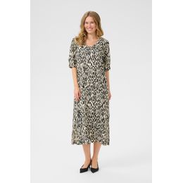 Kaffe Kleid A-shape Turtledove/Black Paint Print black offwhite