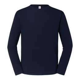 Fruit of the Loom - "Iconic 195" T-Shirt f&uuml;r Herren/Damen Unisex Lang&auml;rmlig (Marineblau)