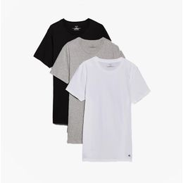 Calvin Klein 100% Baumwolle 3er-Pack Herren T-Shirts Schwarz/Graugefleckt/Wei&szlig;