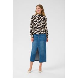 Kaffe Langarm-Bluse Regular fit Black Contrast Blocks black