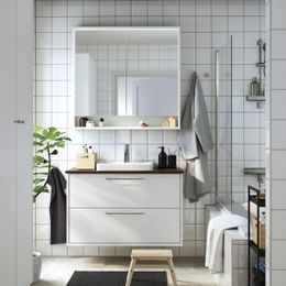 IKEA HAVB&Auml;CK / ORRSJ&Ouml;N Waschbschr+Schubladen/Waschb/Mibatt