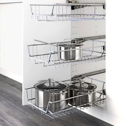 IKEA METOD Hochschrank mit B&ouml;den/Drahtkorb