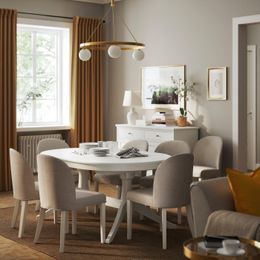 IKEA ROSENTORP / ROSENTORP Tisch und 6 St&uuml;hle