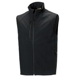 Russel Athletic Russell Herren Soft-Shell-Weste, 3-lagig (Schwarz)
