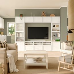 IKEA BEST&Aring; TV-Komb. mit Vitrinent&uuml;ren