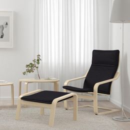 IKEA PO&Auml;NG Sessel und Hocker