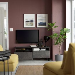 IKEA BEST&Aring; TV-Bank mit Schubladen