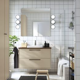 IKEA HAVB&Auml;CK / ORRSJ&Ouml;N Waschbschr+Schubladen/Waschb/Mibatt