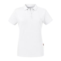 Russel Athletic Russell - Poloshirt, Baumwolle aus biologischem Anbau f&uuml;r Damen (Wei&szlig;)