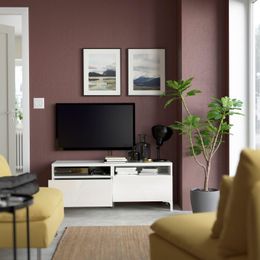 IKEA BEST&Aring; TV-Bank mit Schubladen