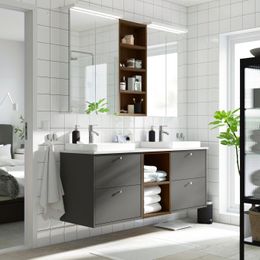 IKEA HAVB&Auml;CK / ORRSJ&Ouml;N Waschbeckenschr./2Waschb./2Mischba.