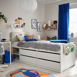 IKEA SL&Auml;KT Bettgestell mit Aufbewahrung
