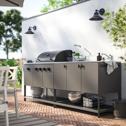 IKEA B&Aring;TSK&Auml;R Au&szlig;enk&uuml;che m Gasgrill+Sp&uuml;leneinheit