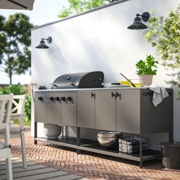 IKEA B&Aring;TSK&Auml;R Au&szlig;enk&uuml;che mit Gasgrill