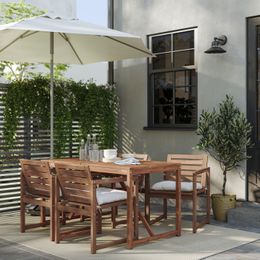 IKEA N&Auml;MMAR&Ouml; Tisch+4 Armlehnst&uuml;hle/au&szlig;en