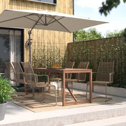 IKEA N&Auml;MMAR&Ouml; / V&Auml;SMAN Tisch+6 Armlehnst&uuml;hle/au&szlig;en