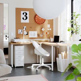 IKEA LAGKAPTEN / LINNMON Schreibtisch L-f&ouml;rmig