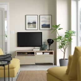 IKEA BEST&Aring; TV-Bank mit Schubladen