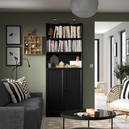 IKEA BILLY / OXBERG B&uuml;cherregal mit T&uuml;ren