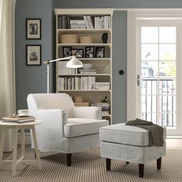IKEA ROCKSJ&Ouml;N Sessel mit Hocker