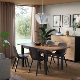 IKEA &Aring;LHULT / ODGER Tisch und 4 St&uuml;hle