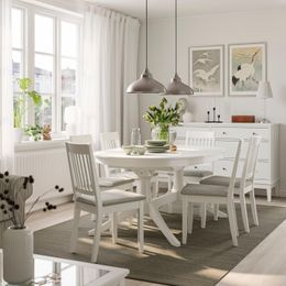 IKEA ROSENTORP / N&Auml;SINGE Tisch und 6 St&uuml;hle