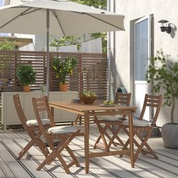 IKEA ASKHOLMEN Tisch+4 Klappst&uuml;hle/au&szlig;en