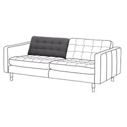 IKEA LANDSKRONA R&uuml;ckenpolster f&uuml;r 3er-Sofa