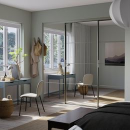 IKEA SKYTTA / BOAXEL Kleiderschrank+Schiebet&uuml;ren begehb.