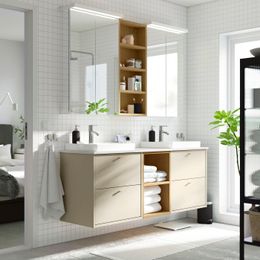 IKEA HAVB&Auml;CK / ORRSJ&Ouml;N Waschbeckenschr./2Waschb./2Mischba.