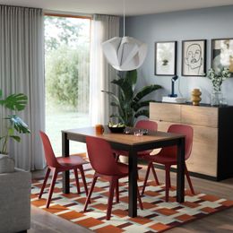 IKEA &Aring;LHULT / ODGER Tisch und 4 St&uuml;hle