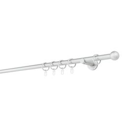 ONDECO 20mm,1-l&auml;ufig,Rohr,Wandtr&auml;ger 6,5cm,Endst&uuml;ck ball Farbe: Alu-Silber, Gr&ouml;&szlig;e: 400cm