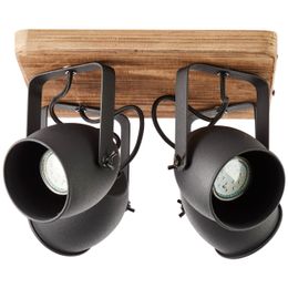 BRILLIANT LEUCHTEN Brilliant CROWTON Deckenleuchte Holz dunkel, Schwarz, 4-flammig