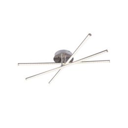 REALITY STRADA Deckenleuchte LED Nickel-Matt, 3-flammig, Fernbedienung, Farbwechsler