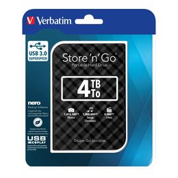 Verbatim Festplatte 4TB USB3.0 Extern,6,35cm(2,5Z) 53223 (19-020-175)