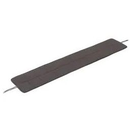 muuto Linear Steel Gartenbank Sitzkissen, 170 x 34 cm, dark grey