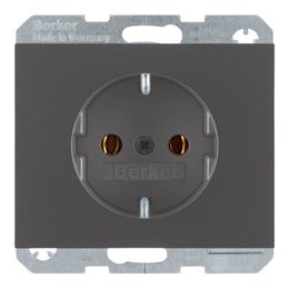 Berker SCHUKO-Steckdose anthrazit matt, lack 47157006)