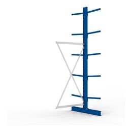 META Kragarmregal Anbau IPE120 doppelseitig 3000 x 1000 x 1000 mm Enzianblau + 10 Armen je St&auml;nder (4026212276657)