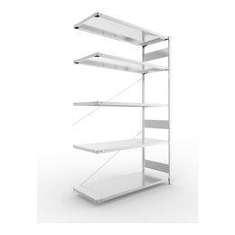 META Steckregal Anbauregal S3 CLIP 200 AR 2500 x 1500 x 600 mm verzinkt + 5 B&ouml;den (185246)