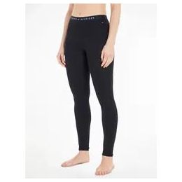 Leggings "LEGGING", Damen, Gr. M (38), N-Gr, schwarz (desert, sky), Jersey, Obermaterial: 96% Baumwolle, 4% Elasthan, Tommy Hilfiger UNDERWEAR, unifarben, k&ouml;rpernah kn&ouml;chellang, Hosen Leggings, mit Tommy Hilfiger Logoschriftzug am Bund