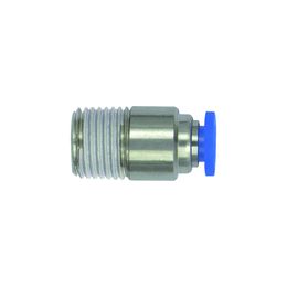 Riegler Gerade Steckverschraubung &raquo;Blaue Serie&laquo; mini, rund, R 1/8, 208.018-6M)