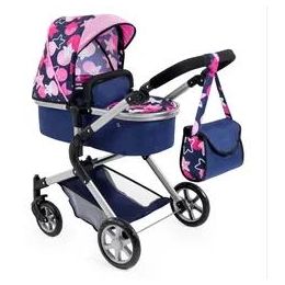 BAYER DESIGN Kombi-Puppenwagen BAYER "City Neo, Blau", bunt (blau, pink, rosa), Puppenwagen, KinderB:39cm H:79cm T:82cm, Metall, Polyester, B:39cm H:79cm T:82cm