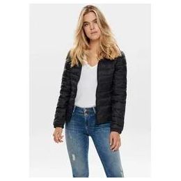 Steppjacke Only "ONLTAHOE HOOD JACKET OTW NOOS", Damen, Gr. XS, schwarz (c, n10, schwarz), Steppware, Obermaterial: 100% Nylon, unifarben, tailliert, elastischer Bund, Jacken Steppjacke