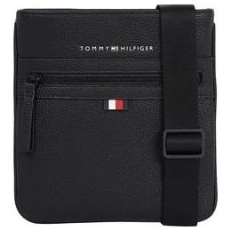 Umh&auml;ngetasche Tommy Hilfiger "ESSENTAIL", Damen, Gr. B/H/T: 21cm x 22cm x 4cm, schwarz, Lederimitat, Taschen Umh&auml;ngetasche, mit Rei&szlig;verschluss-Vortasche