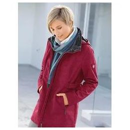 Softshelljacke Casual Looks, Damen, Gr. 42, pink (himbeer, meliert), 94% Polyester, 6% Elasthan, unifarben, figurumspielend, Jacken Softshelljacke